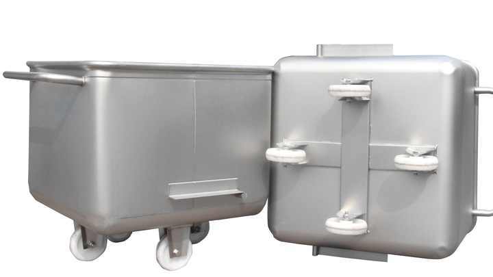 stainless steel meat trolley buggy bin cart high quality 200l capacity ...