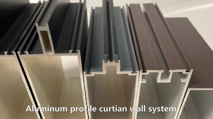 Anodized aluminium profile facade post-transom system SIAL KP50 ...
