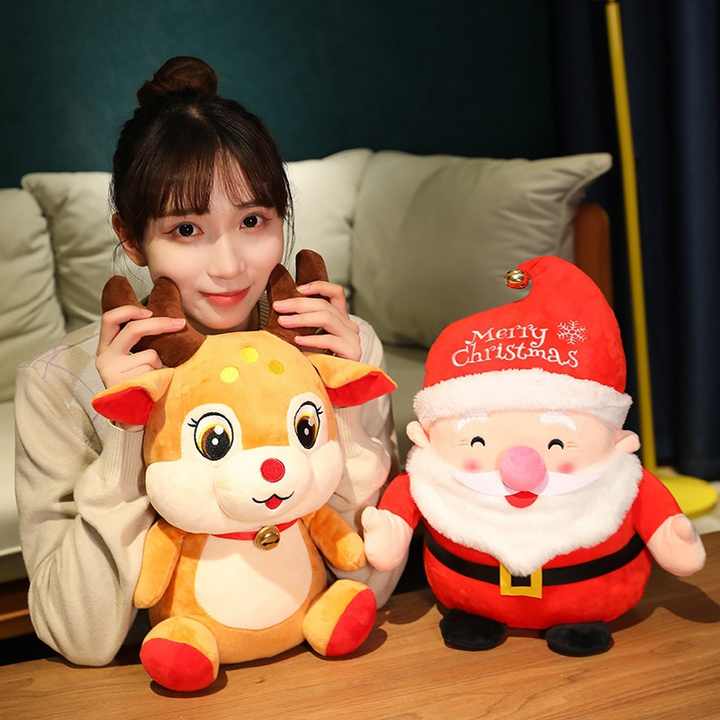 Hot Sale Festival Christmas Santa Claus Reindeer Rudolf Rein Deer Plush ...