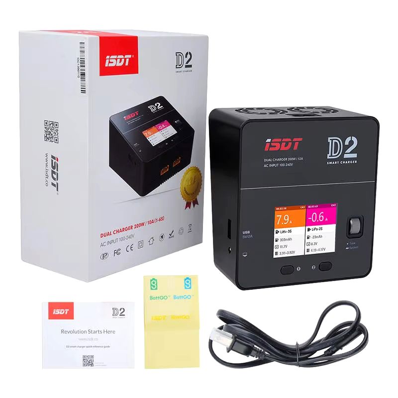 D2 Mk2 200w 24a Smart Battery Balance Charger Ac Dual Channel Output ...