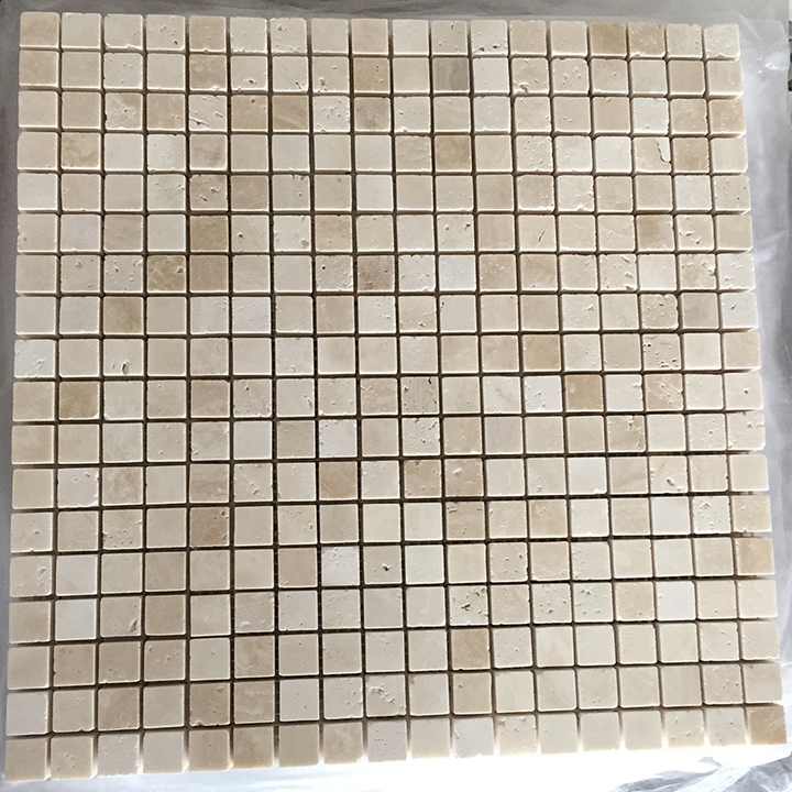 Travertine Marble Square Shape Marble Mosaic for Kitchen Backsplash ...