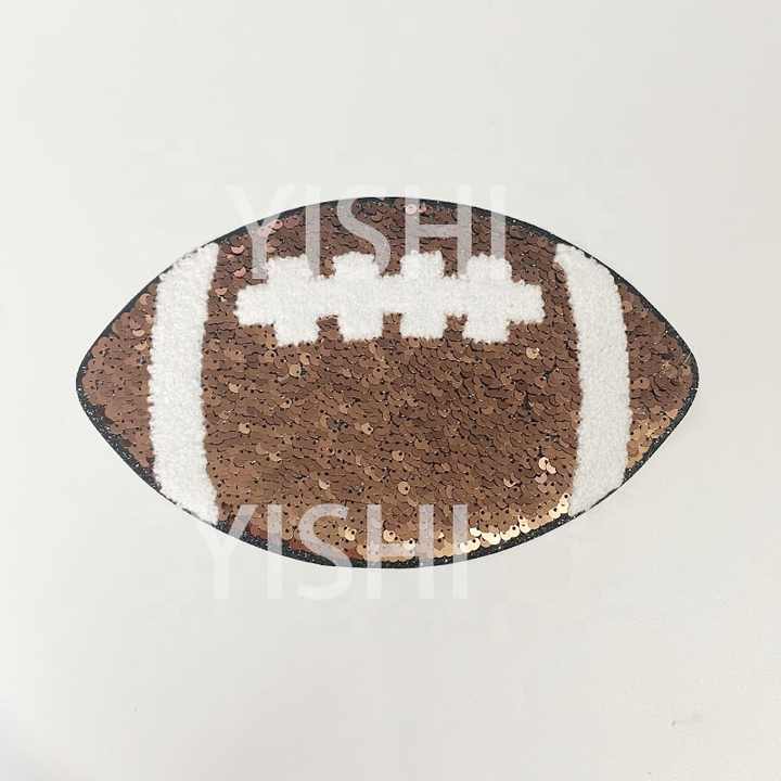 Wholesale Big Sequin Football Iron on Patch Women Girl Sequin Bow ...