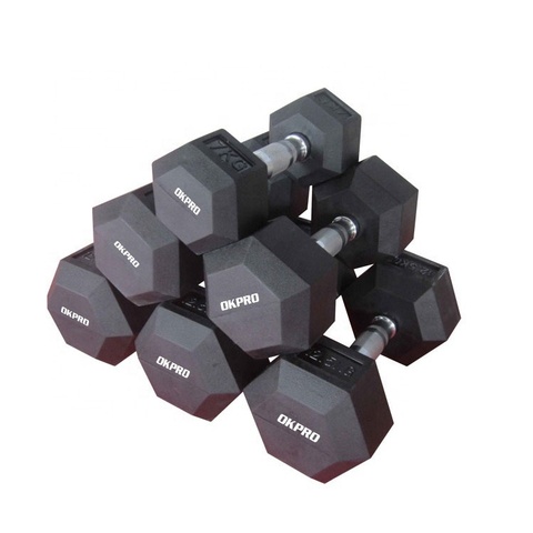 Factory Direct Selling Custom Rubber Hex Dumbbell Set for Weight ...