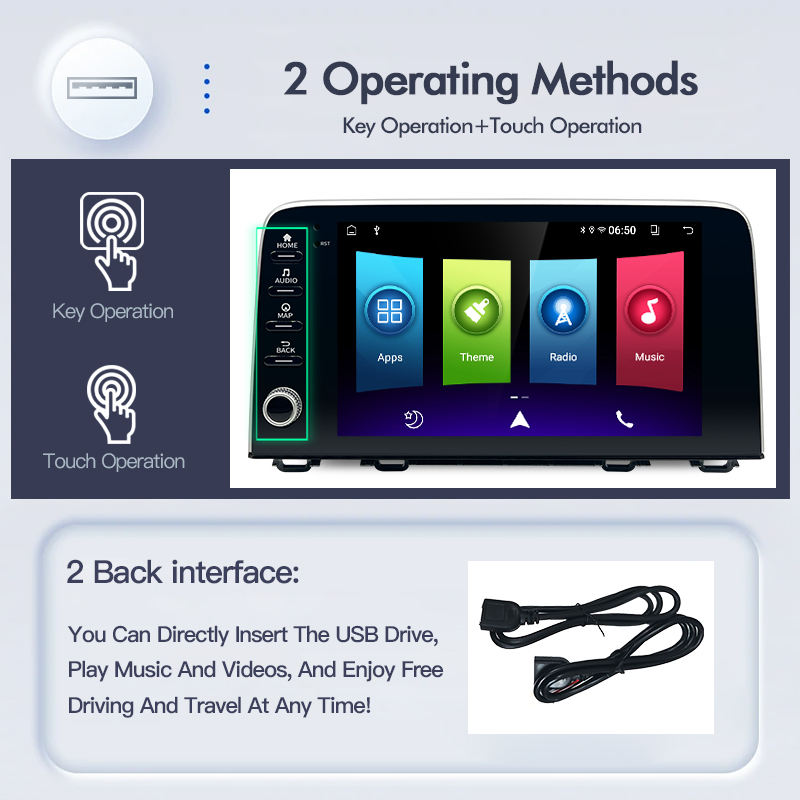 STWEI Android13 Wireless Carplay Android Auto Car Radio For Honda CRV ...