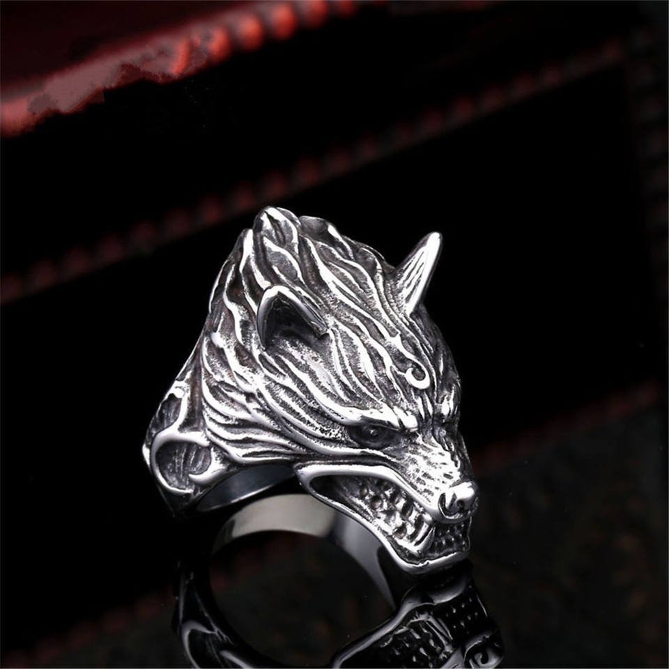 YK New Style Hot Selling Fashion Personalized Design Retro Wolf Head ...