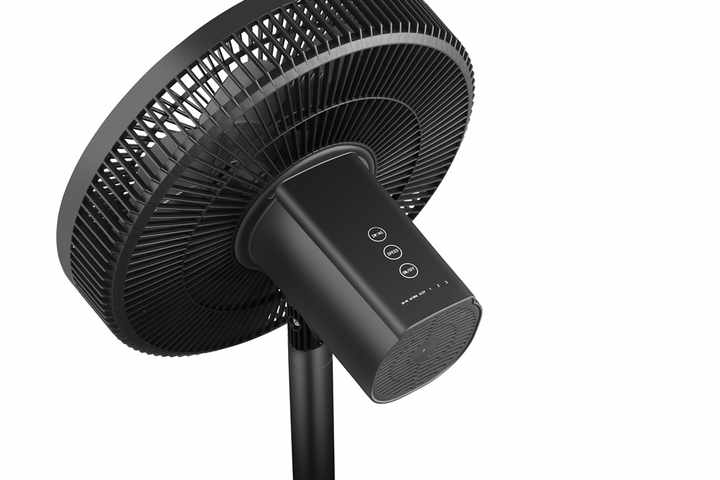 Black Fan Electric Pedestal Fan Remote Touch Control Air Circulation ...