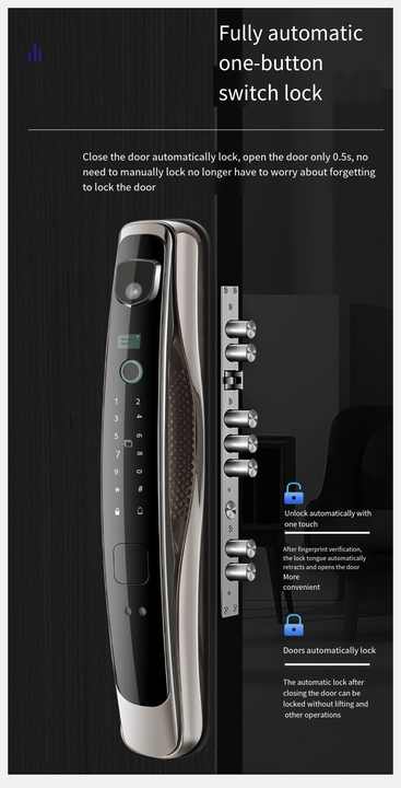Fully Automatic 3D Face Fingerprint Recognition Smart Door Lock Wi-Fi ...