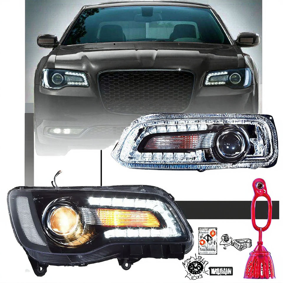 VLAND 12V LED Headlights for 300/300C 2011-2014 2nd Gen LD Retrofit ...