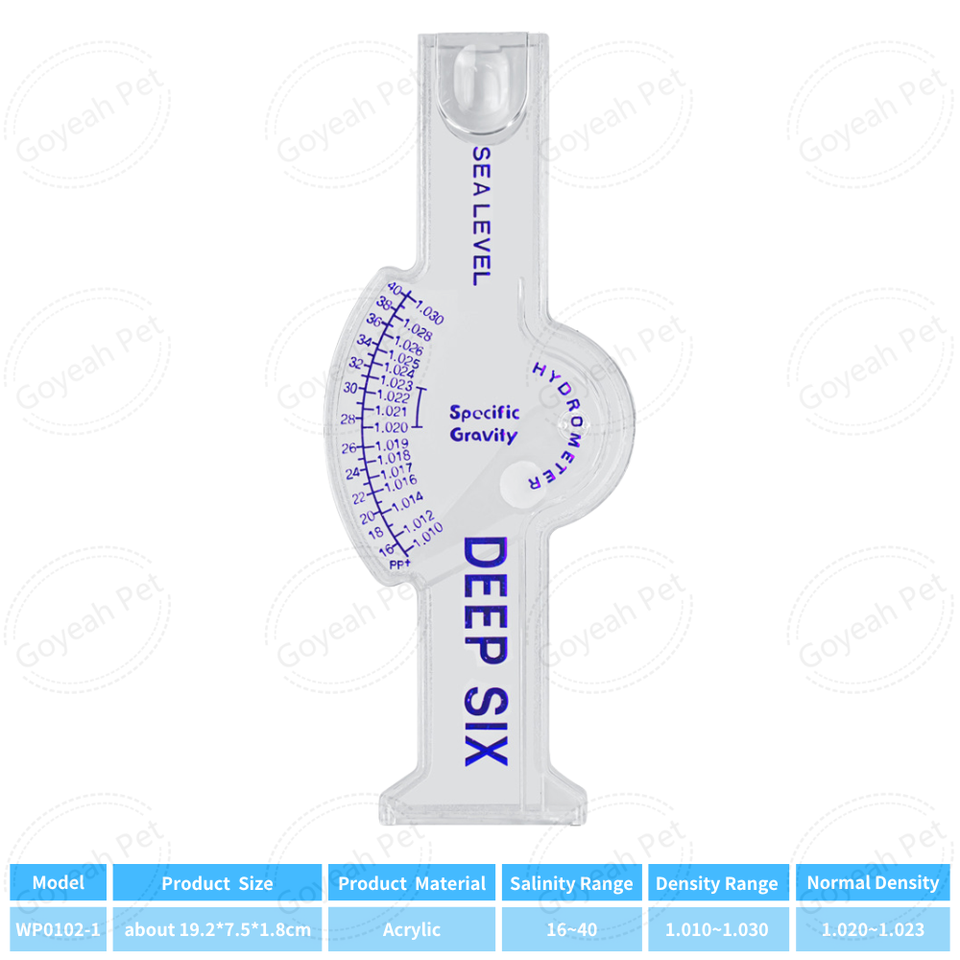 Accurate Aquarium Hydrometer Saltwater Salinity Meter Specific Gravity ...