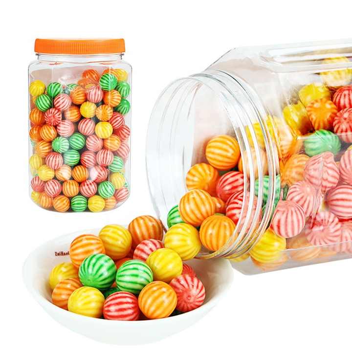 Halal Fruit Flavor Watermelon Ball Shape Hollow Chewing Gum
