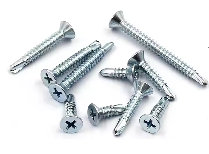 Galvanized Flat Countersunk Head Cross Drive Self-Tapping Screw ISO ...