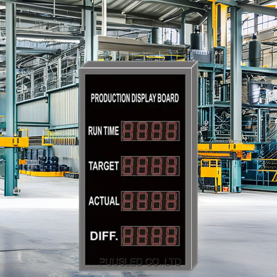 Red Pcb Digital Led Factory Production Display Board With Time Display ...