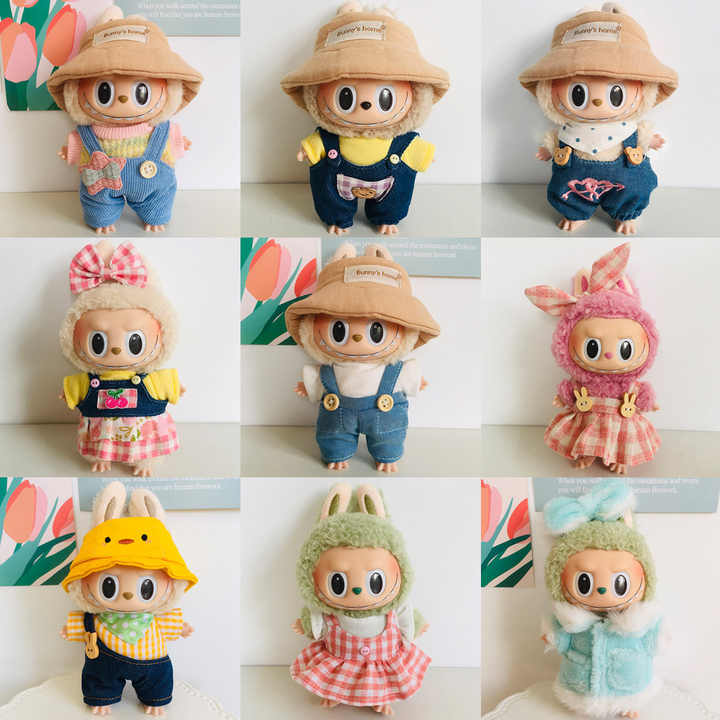Labubu Clothes Dress Labubu Brand Outfit Clothes 17cm Plush Doll Color ...