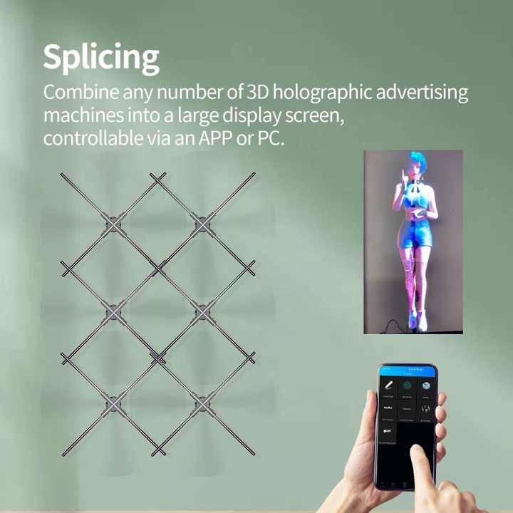 Naked Eye 3D Fan Holographic Projector - Advertising Display