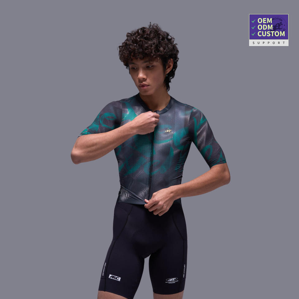 Custom Men's Lightweight Breathable Polyester Cycling Jersey with Quick ...