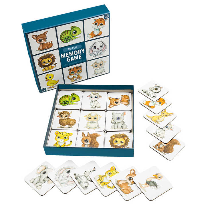 Custom Interactive Children Animal Memory Matching Game Cards for Kids