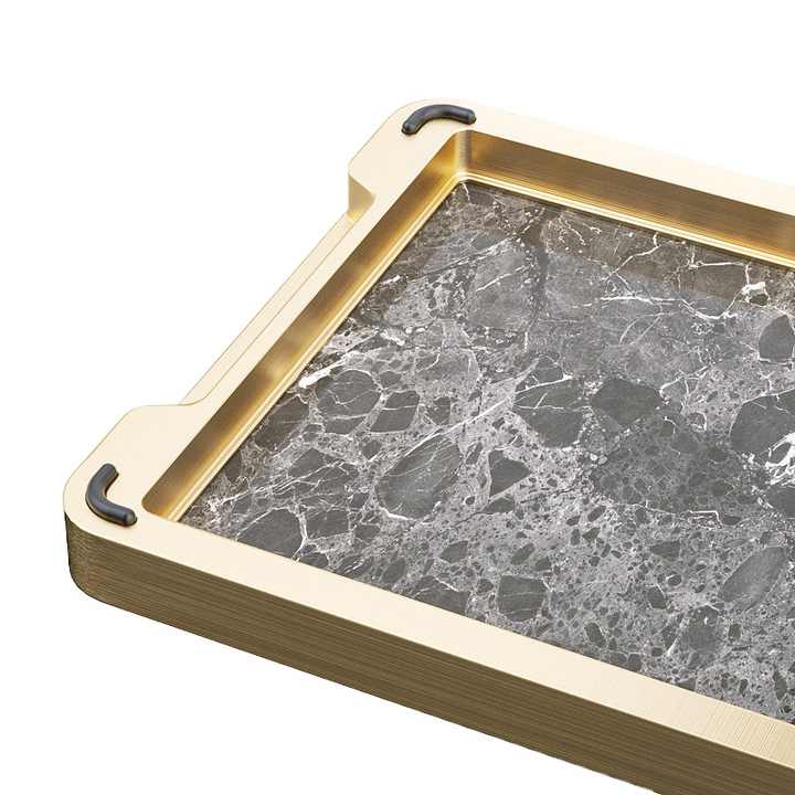 Large Natural Marble Tray Countertop Organizer Marble Decorative Tray ...