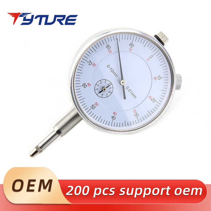 Dial Indicator Gauge 0-10mm Meter Precise 0.01mm Resolution ...