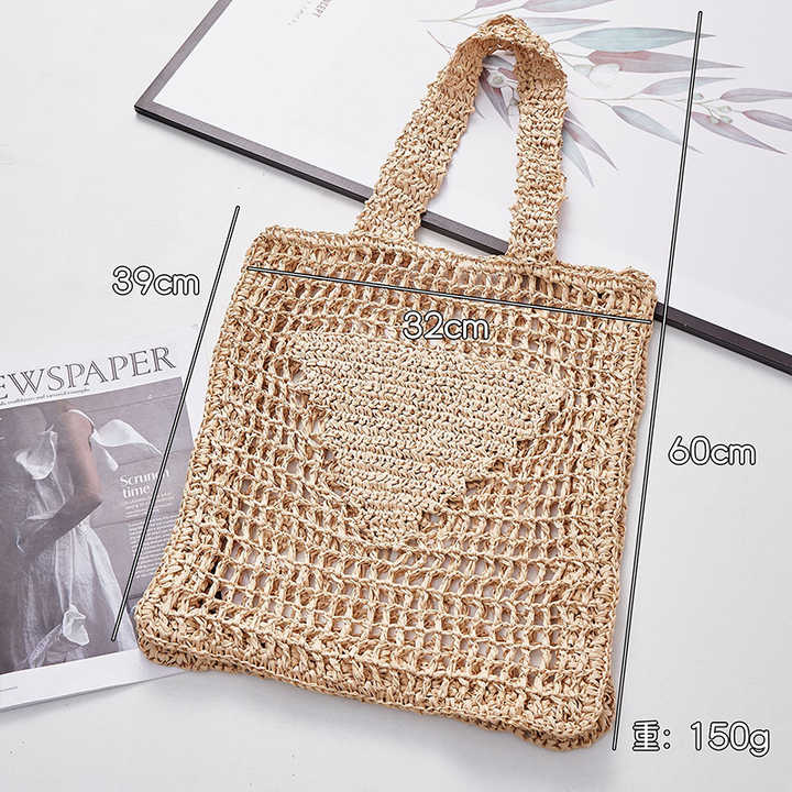 Bearky Tote Summer Mesh Bag Straw Beach Woven Famous Handbags Fashion ...