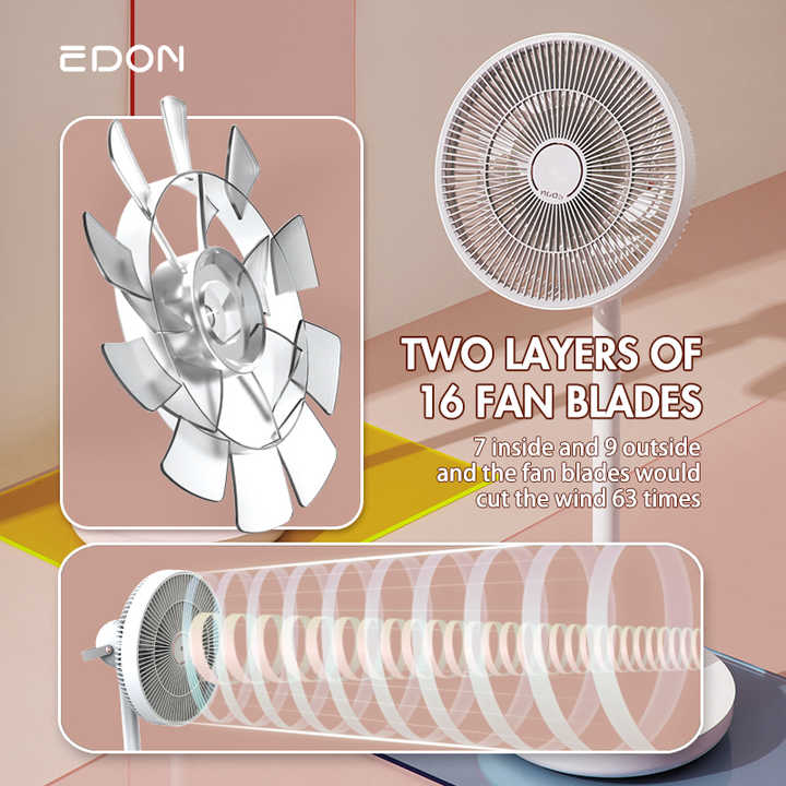 Rechargeable Standing Fan with Remote Control - EDON E909