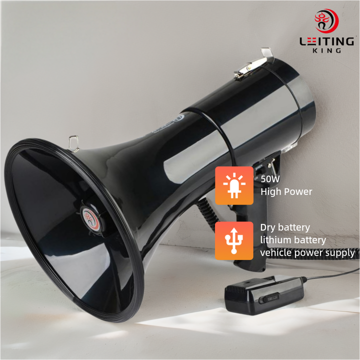 LEITING KING CR-86 Megaphone - 50W High Power Portable Loudspeaker