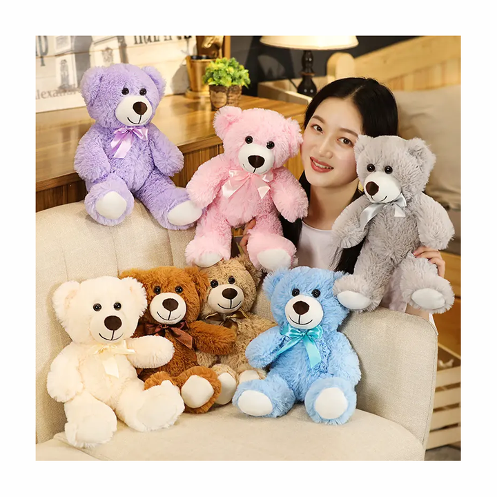 Wholesale Customize Kawaii Multi Color Teddy Bear with Bowknot Stuffed ...