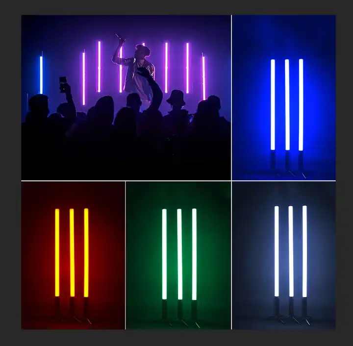 360 Degree Led Battery Tube Light Wireless Light Tube RGBWA 5 In1 for ...