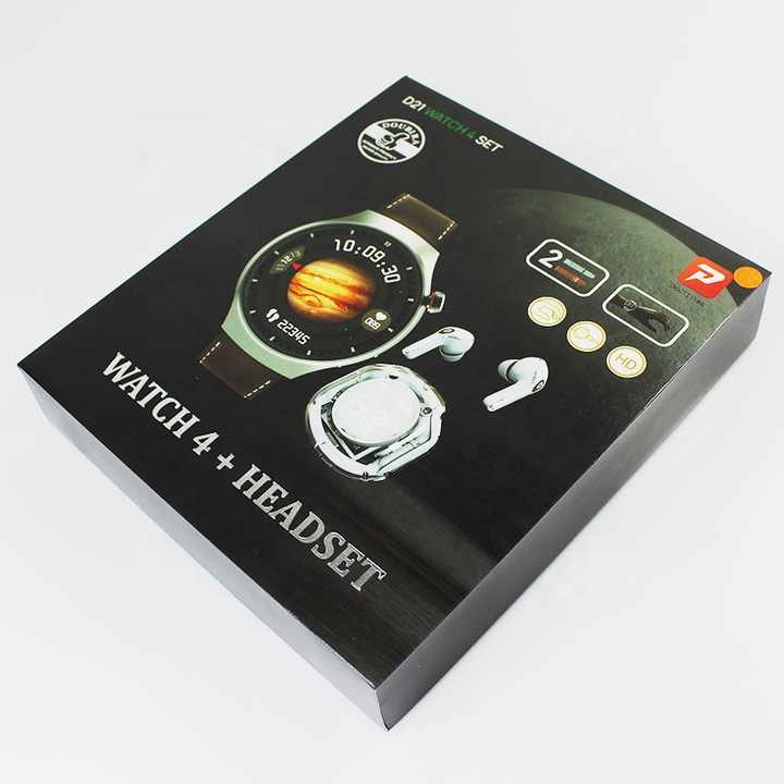 D21 Watch 4 Set - Smartwatch with Fitness Tracker & TWS Earbuds