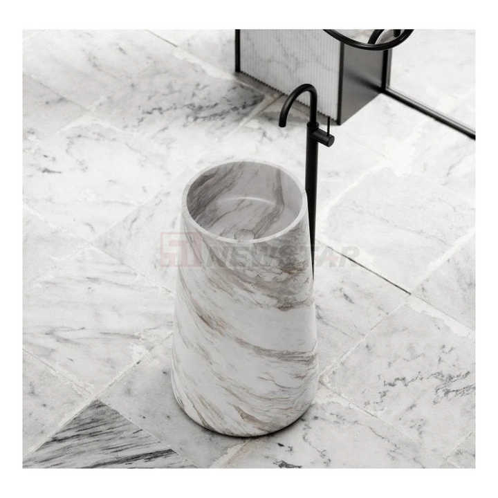 Newstar Natural Stone Calacatta Violet Marble Stone Hand Wash Basins ...