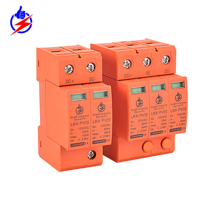 PV 2P 600V 500V 800V 1000V DC Parafoudre Surge Protector Device Thunder ...