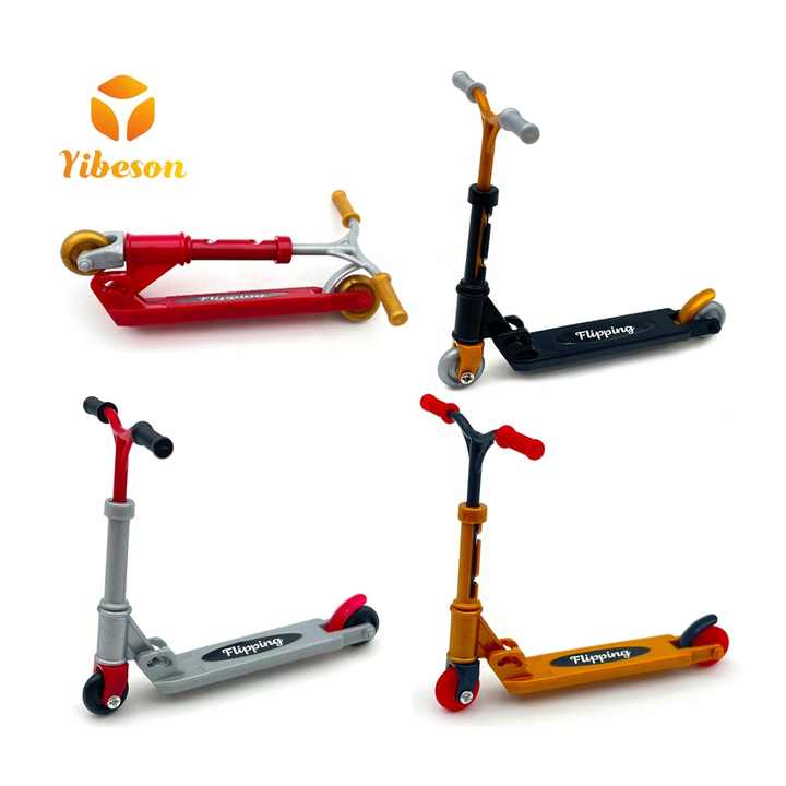 Plastic model kids toy logo printing custom mini finger scooters toys ...