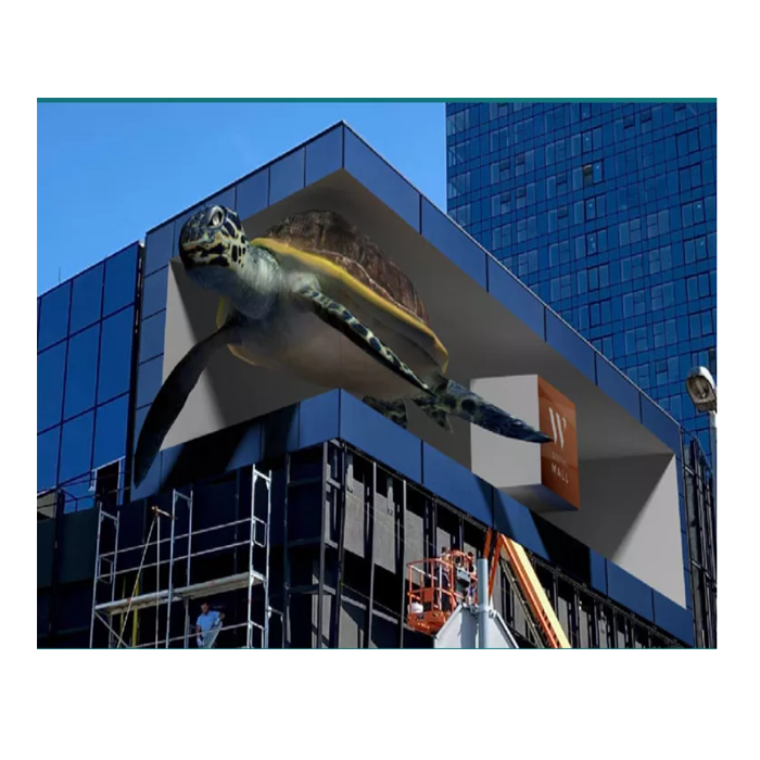 Curved Exterior Building 3D Billboard - LED Display Screen