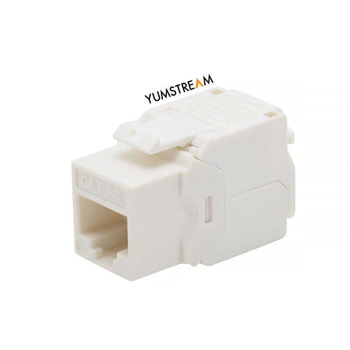 Network Keystone Jack 8P8C Cat6 Cat6A 180 Degree Toolless Wall Socket Modular Jack Cat 6A 6 ...