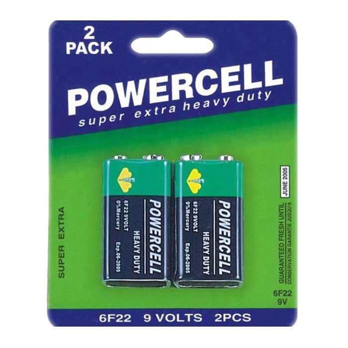 Higher Power PVC Jacket Toys Power Tools 250mAh 6F22 Carbon Zinc Dry ...