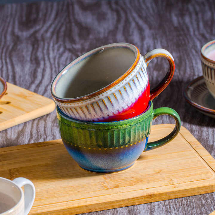 Ceramic Cups, Korean-style Ins Hand-painted Underglaze Mugs, Cute and ...