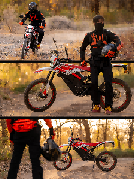 2025 APOLLO RFN Ares Rally Pro 74V Dirt Bike Black Off Road Electric ...