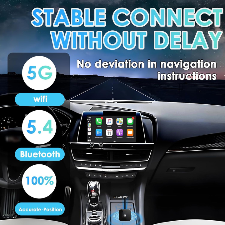 Wireless CarPlay Adapter Easy Plug & Play Converts Wired to Wireless for iPhone Users for Cars ...