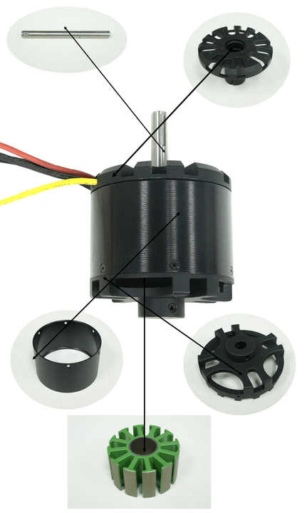8072 Brushless Motor - 6000W DC Power for Ebikes & Skateboards