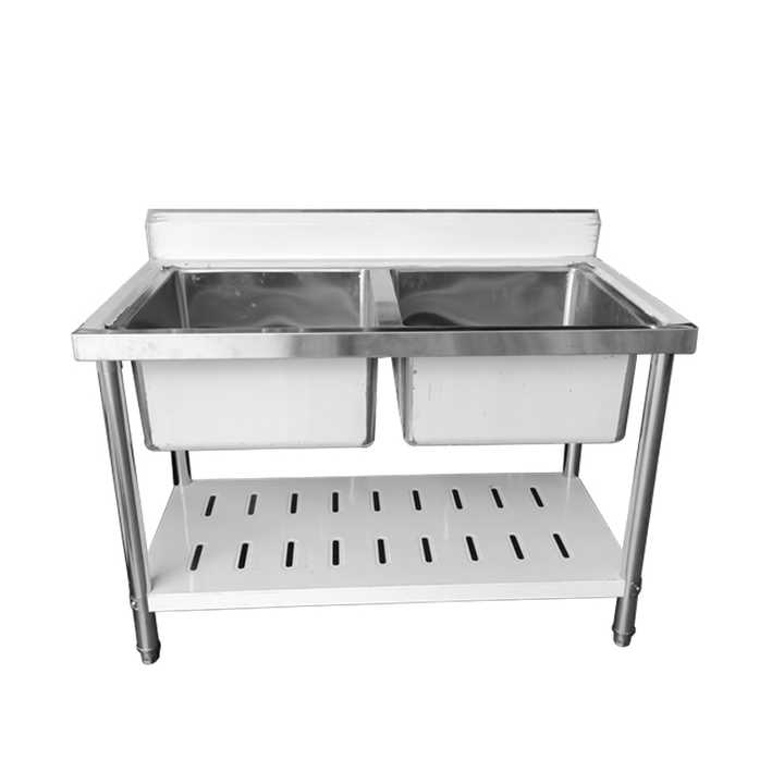 Double Bowl Commercial Stainless Steel Sinks for Restaurants