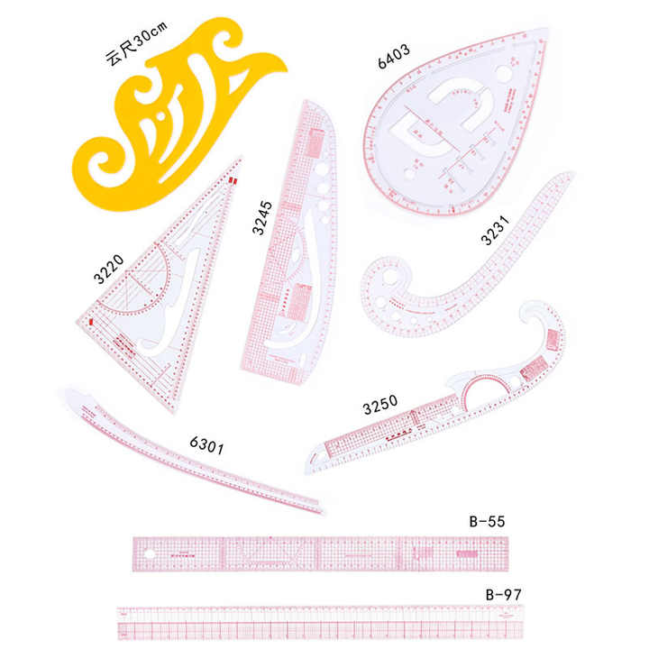 Plastic Sewing Square Curve Rightangle Ruler Tailor Tool