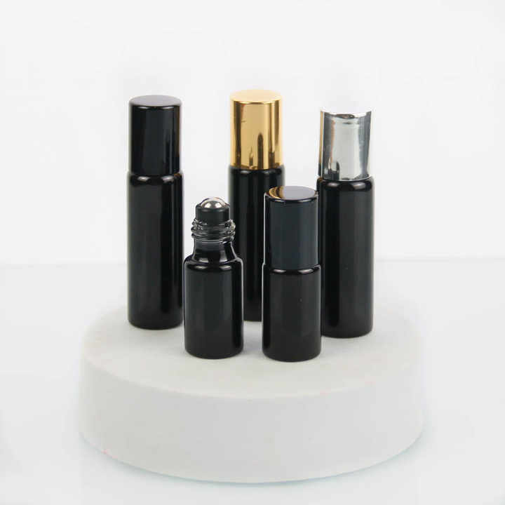 Round 5ml 10ml Sample Cosmetic Matte Black Perfume Hair Massage Oil ...