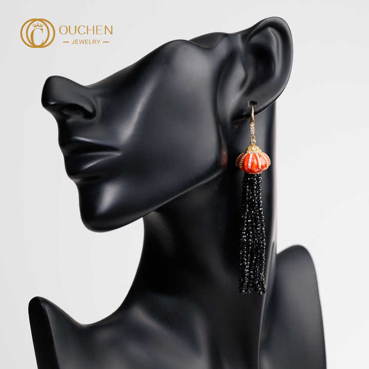 OUCHEN IGI GIA Certified Vintage Women's Gold Earrings 9k 14k HPHT CVD ...
