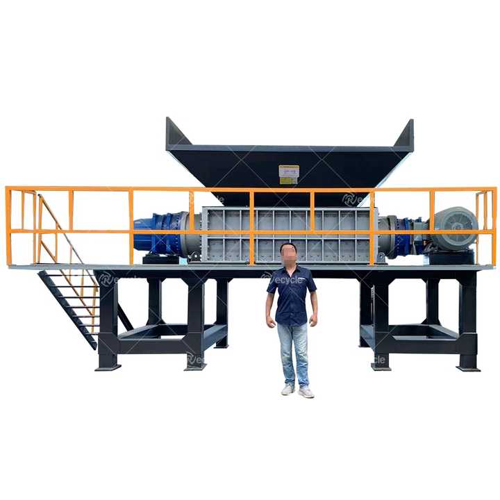 Heavy Duty Industrial Double Shaft Shredder / Scrap Car Tire Shredder Machine / Metal Crusher ...