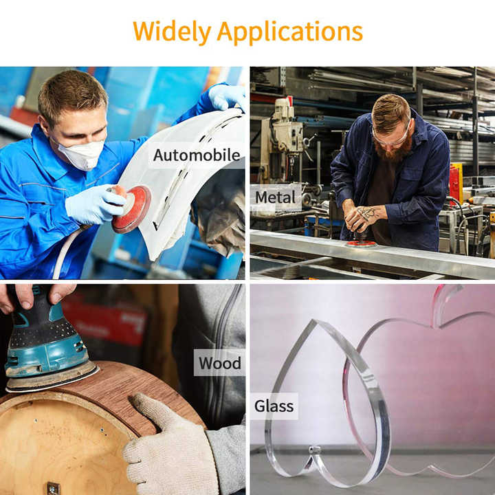 6 Inch 150mm Sanding Disc No Hole Hook and Loop Yellow Sandpaper 80 ...