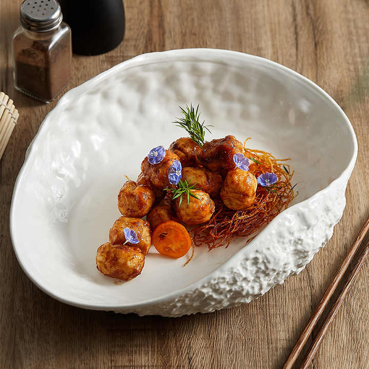 White Rock Surface Ceramic Dinnerware Set for Hotels
