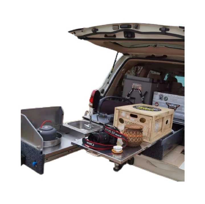 Car Trunk Rear Cargo Storage Box Heavy Duty Drawer System with Slide ...