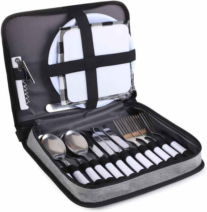 4-Person Fashionable Dinnerware Set 24-Piece Stainless Cutlery ...