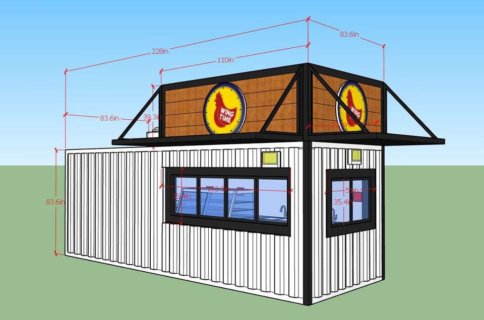 Container 20FT 40FT Prefab Kiosk Shipping Container Outdoor Bar ...