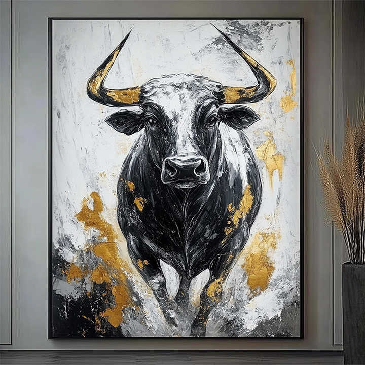 Large Modern Animal Art Wall Decor Abstract Hand-Painted Canvas ...