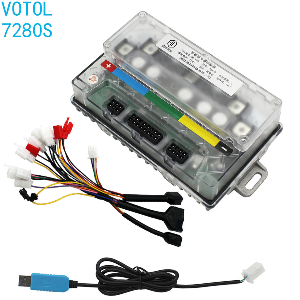 VOTOL EM80-7280S 36V-72V 80A DC Sine Wave Electric Scooter Debugging ...